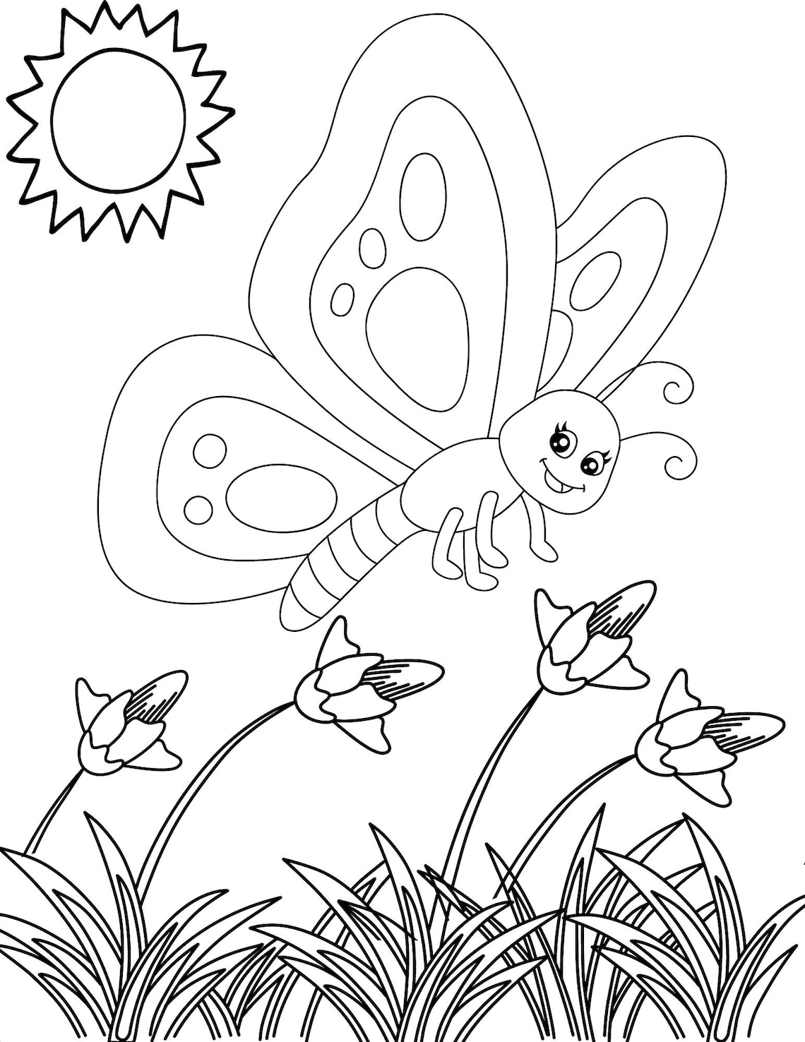 Butterfly Coloring Pages, Butterfly PDF, Butterfly Printables ...