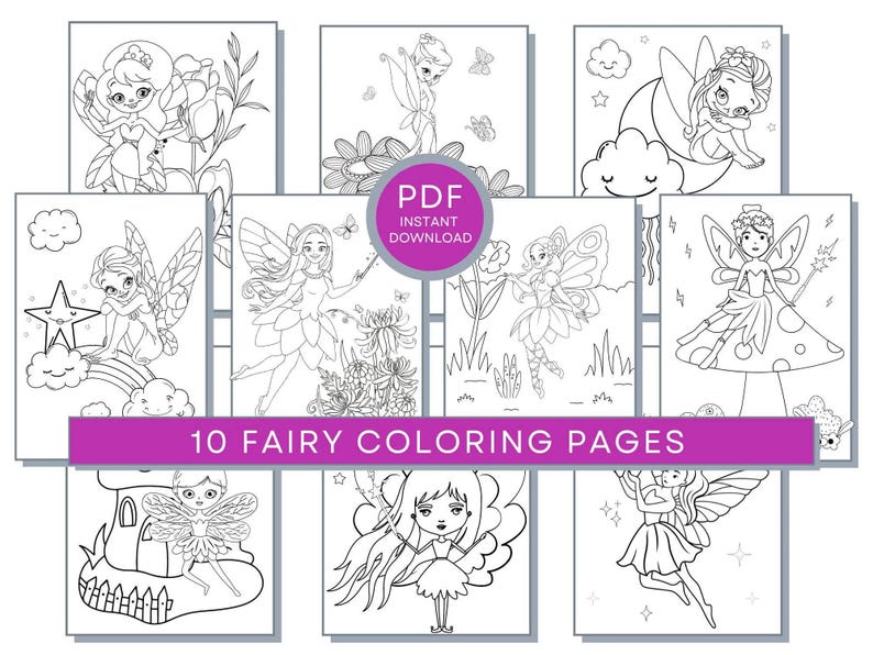 Girls Coloring Pages, Bundle of 50, Girls Printables, Girls Coloring ...