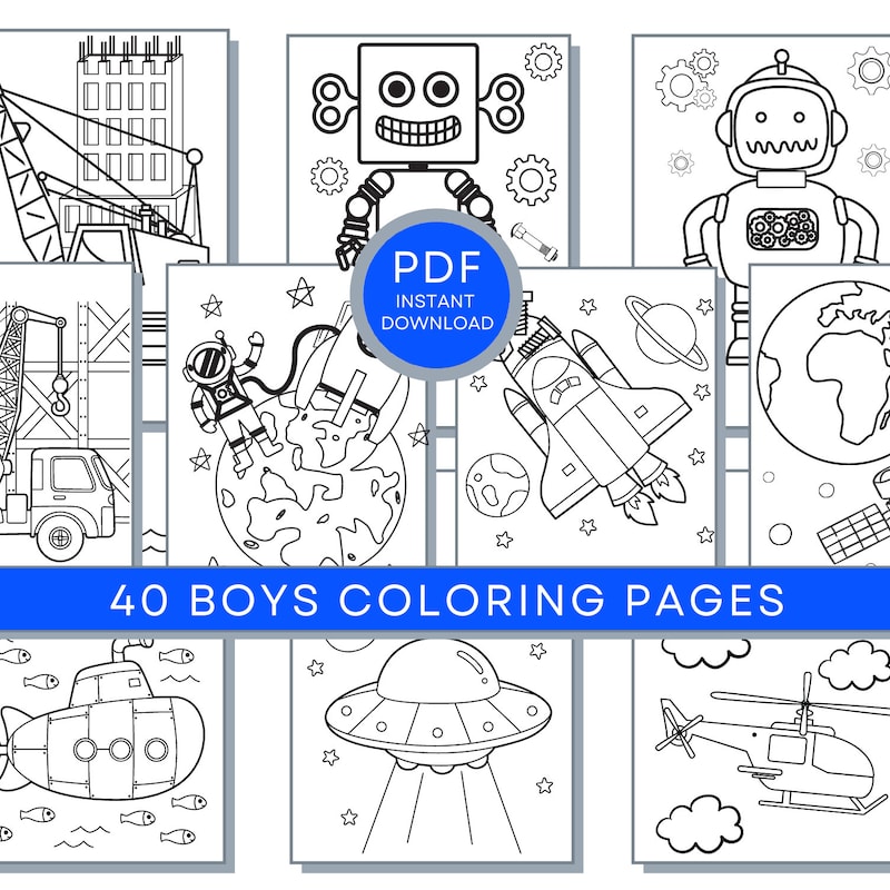 Little People Coloring Page - Etsy