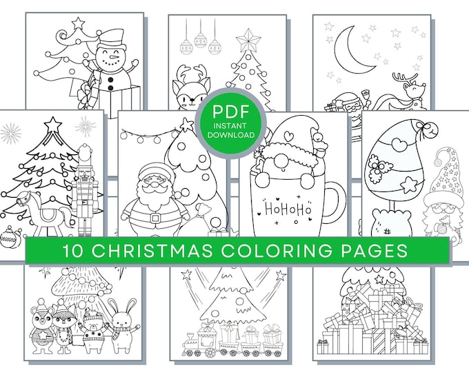 Christmas Coloring Pages, PDF Coloring Christmas Printables, Winter ...