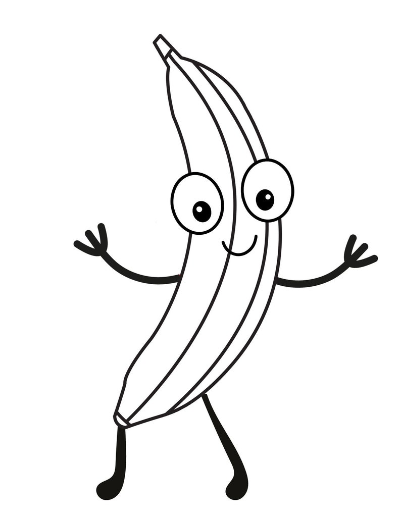 Cute Fruit Coloring Pages, Kawaii Food Printable, Funny Fruits Coloring ...