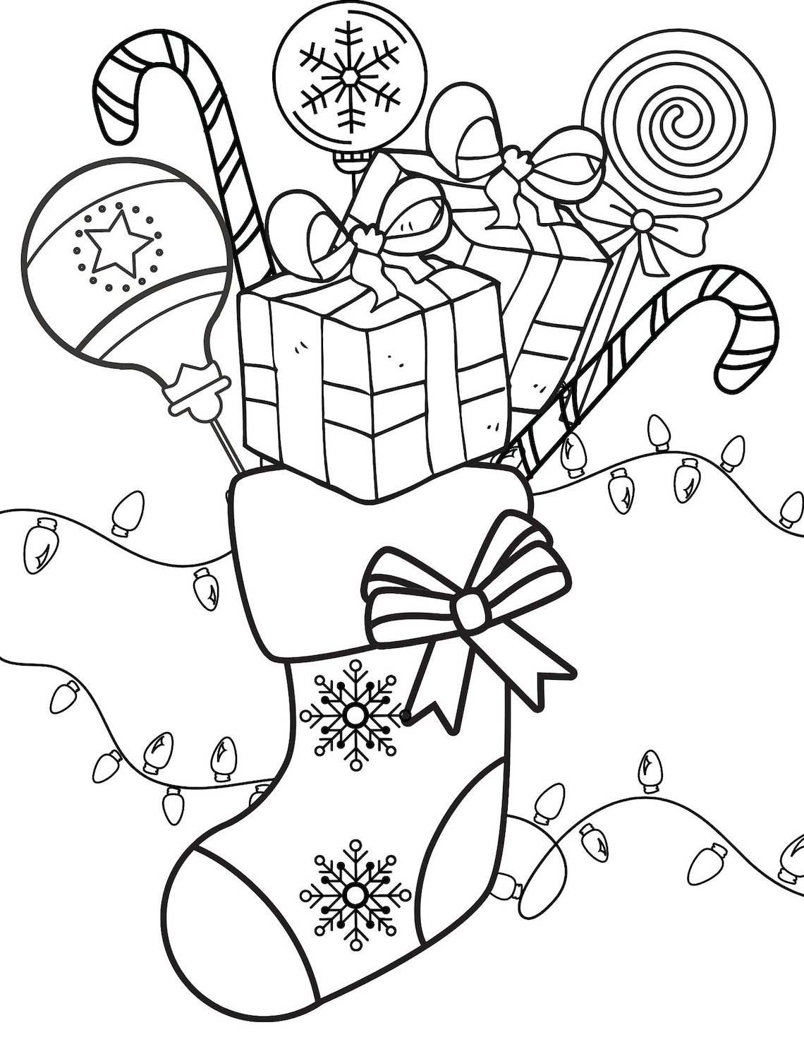 10 Christmas Coloring Pages: PDF Coloring Christmas Printables, Winter ...