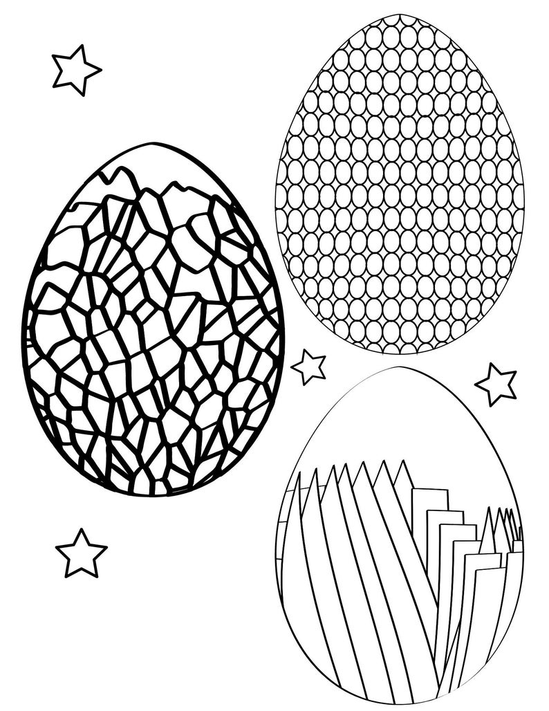 Easter Eggs Coloring Pages, Easter Eggs PDF Easter Egg Printables, Good ...