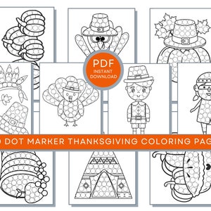 Thanksgiving Dot Marker Coloring Pages, Thanksgiving PDF Thanksgiving ...