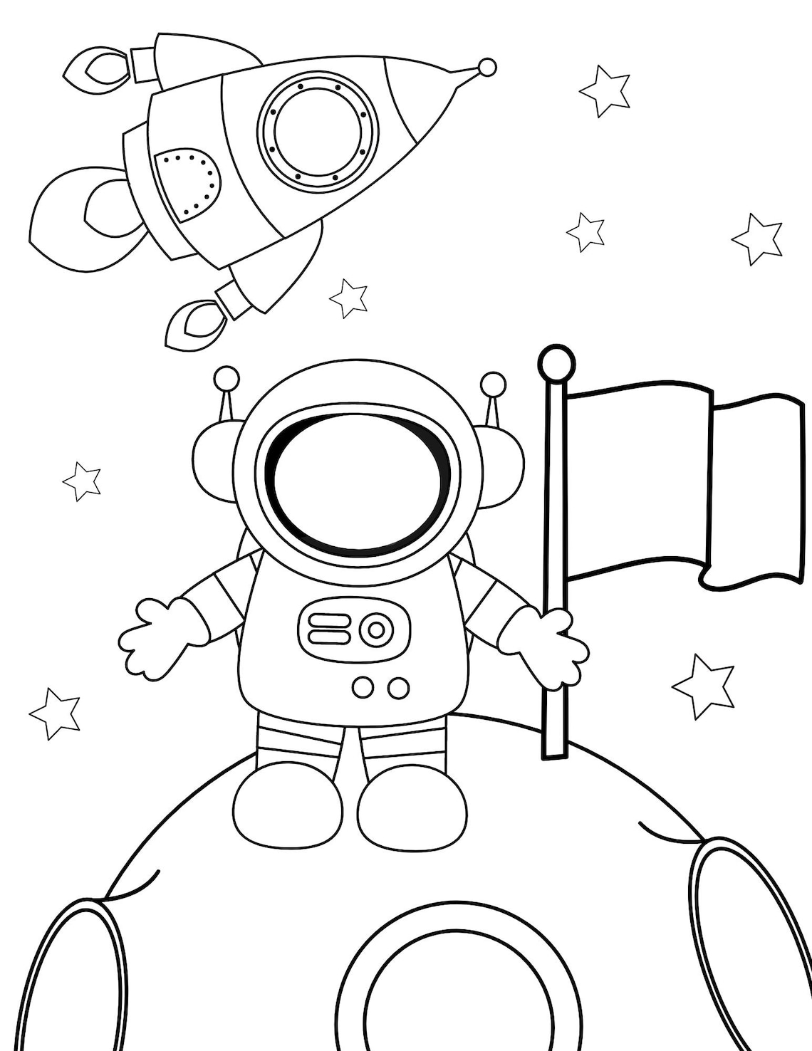 Space Coloring Pages Space PDF Space Printables (Instant Download) - Etsy