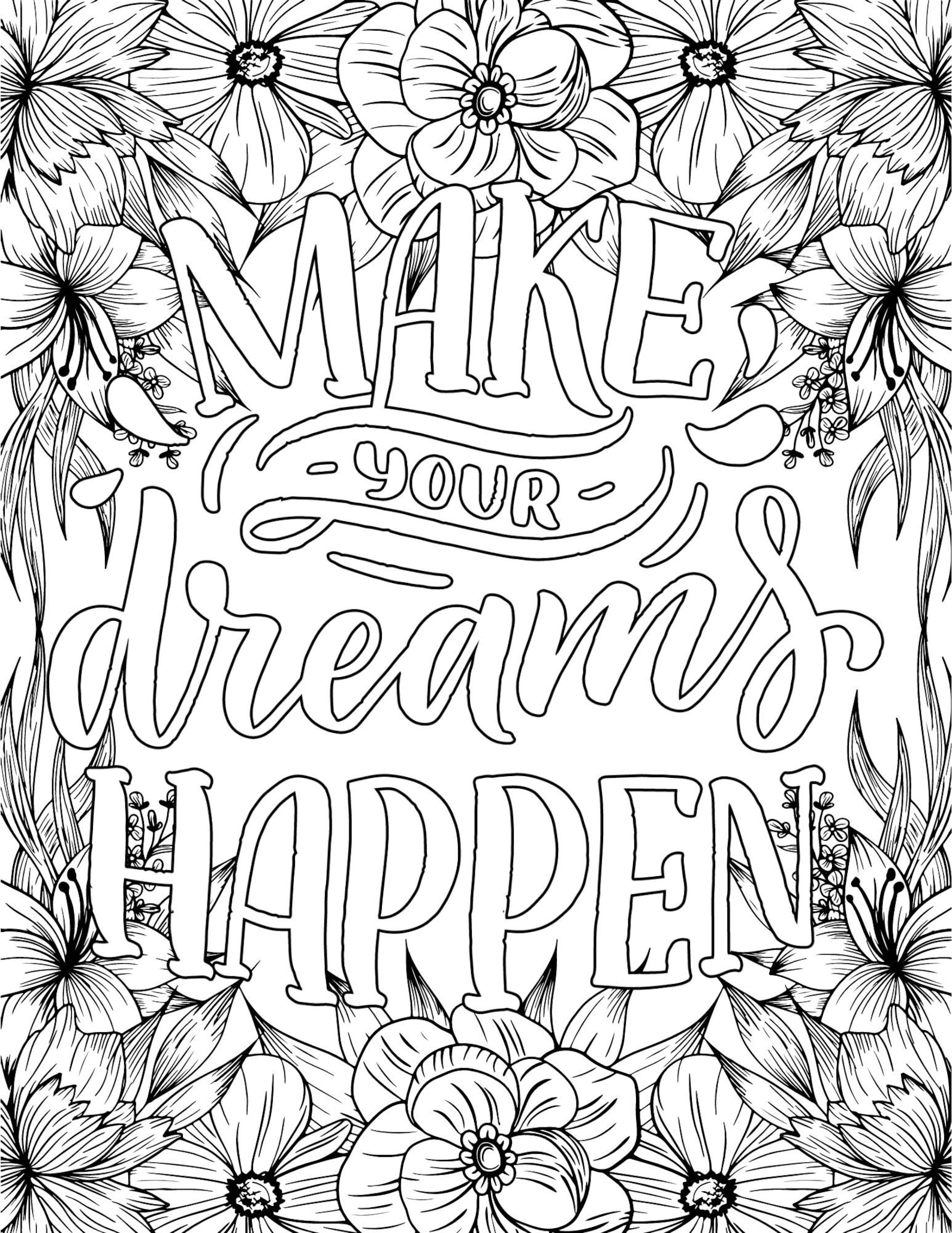 Inspirational Quotes Coloring Pages, Inspirational Quotes PDF ...