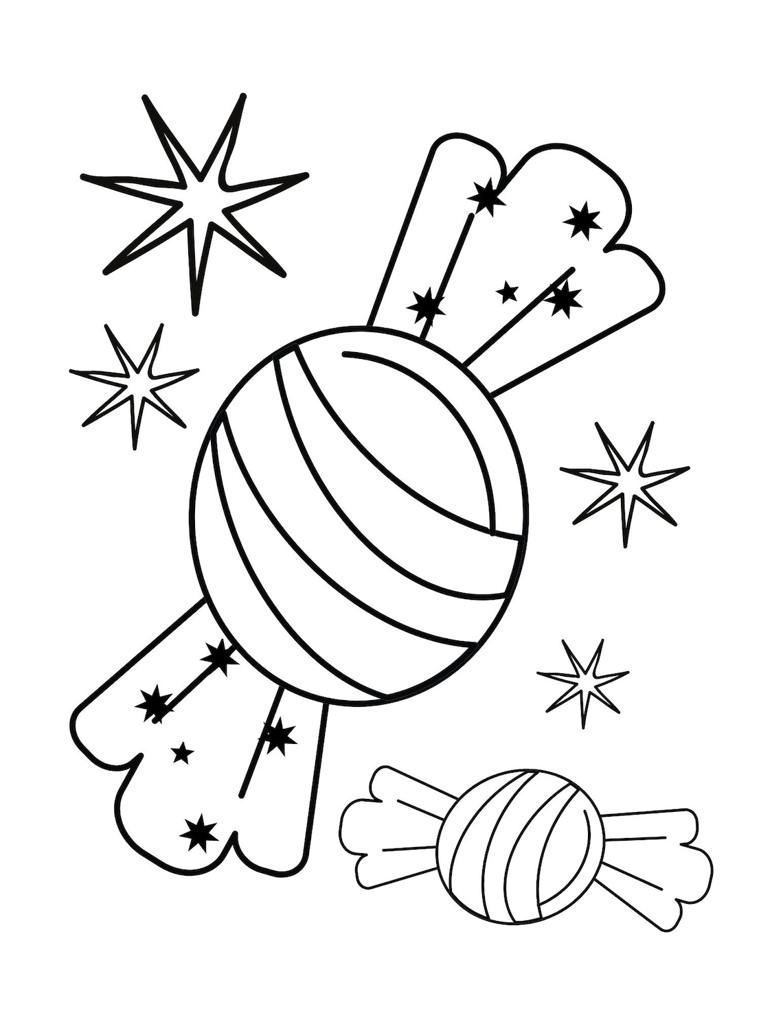 Sweets Coloring Pages for Kids, Sweets Printable, Coloring Pages of Ice ...