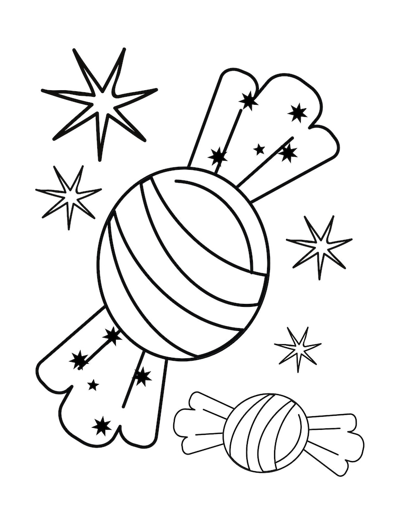 Sweets Coloring Pages for Kids Sweets Printable Coloring - Etsy