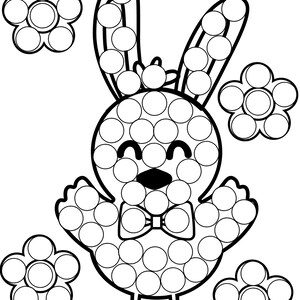 Easter Dot Marker Coloring Pages, Do a Dot Easter Painting, Easter PDF ...