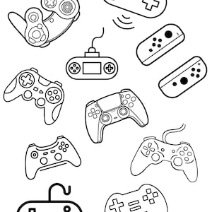 Gaming Coloring Pages, Gaming PDF, Gaming Printables, Gamer Coloring ...