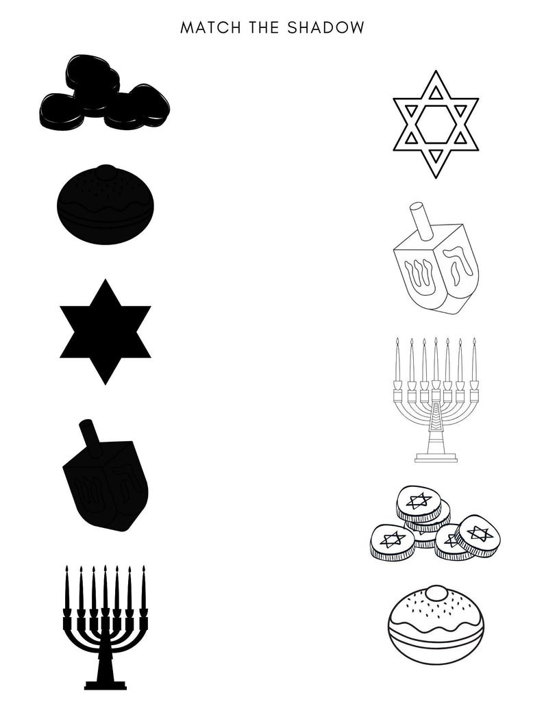 Hanukkah Activity Pages, Hanukkah Worksheets, Hanukkah Kindergarten ...