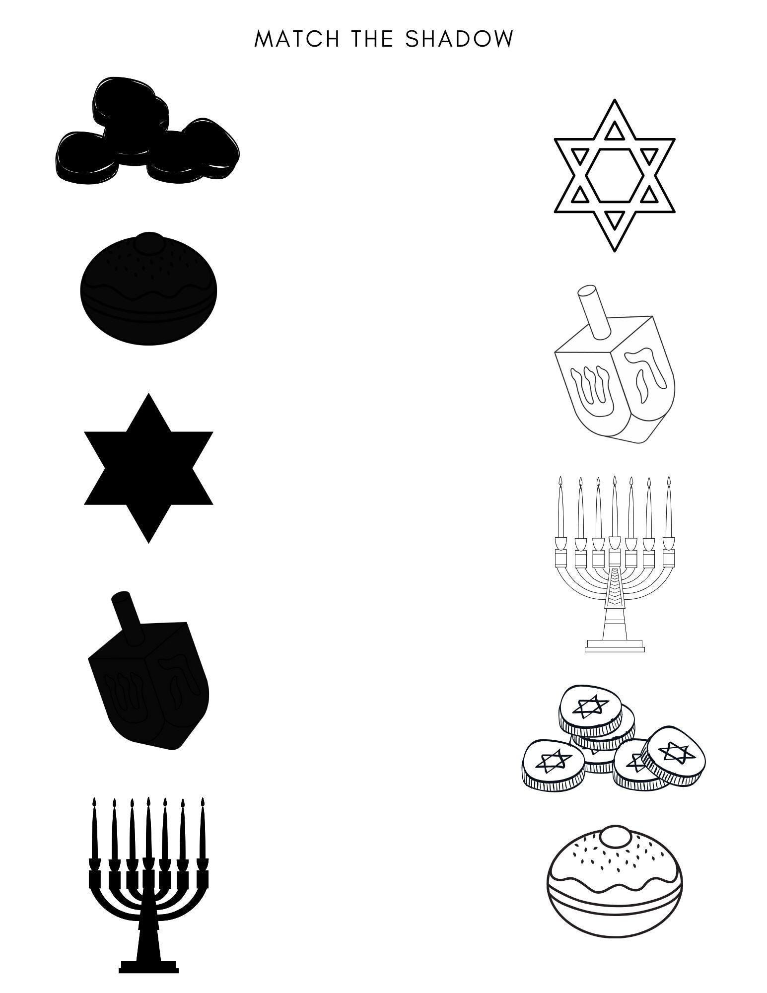 Hanukkah Activity Pages, Hanukkah Worksheets, Hanukkah Kindergarten ...