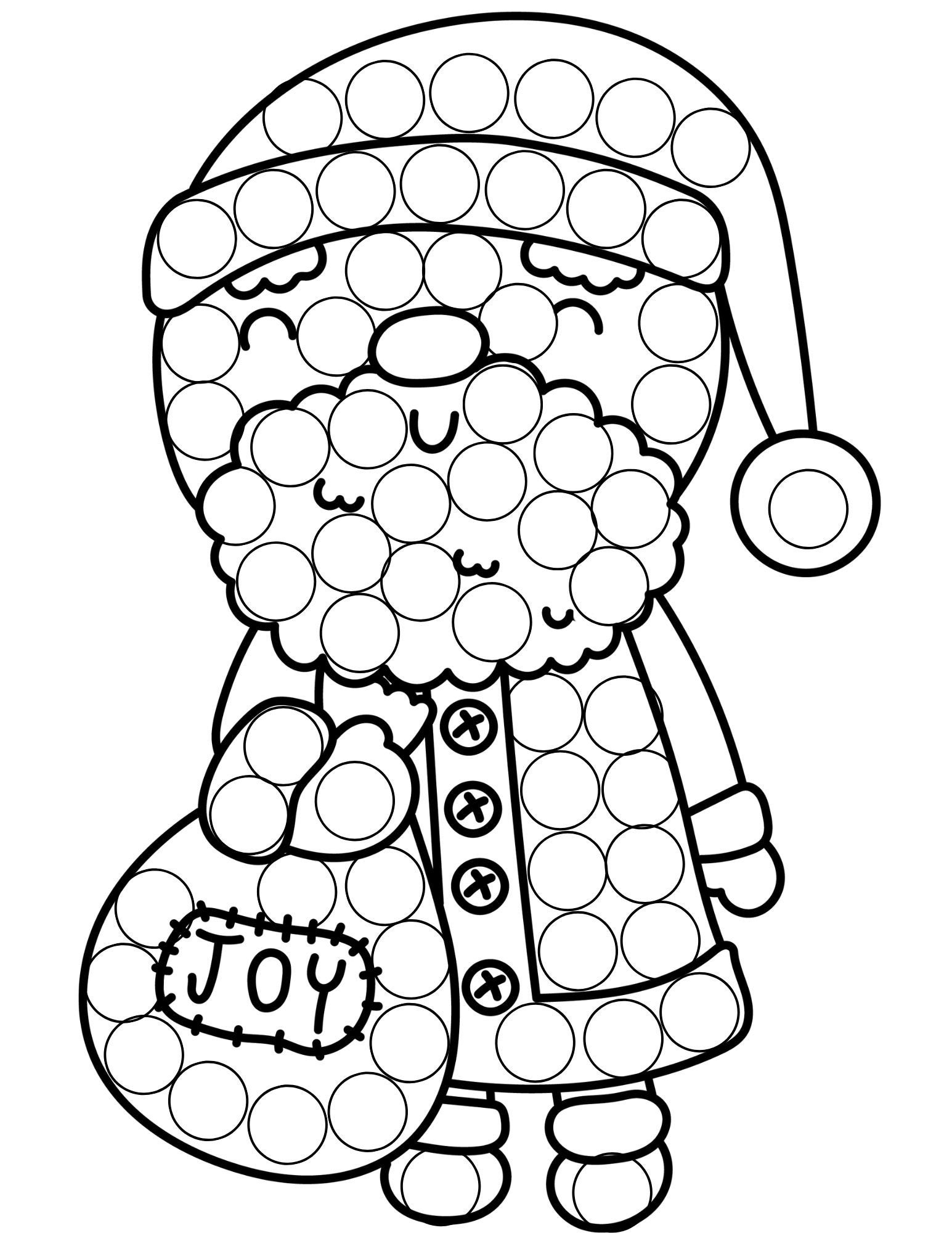 Christmas Dot Marker Coloring Pages, Do a Dot Christmas Painting ...