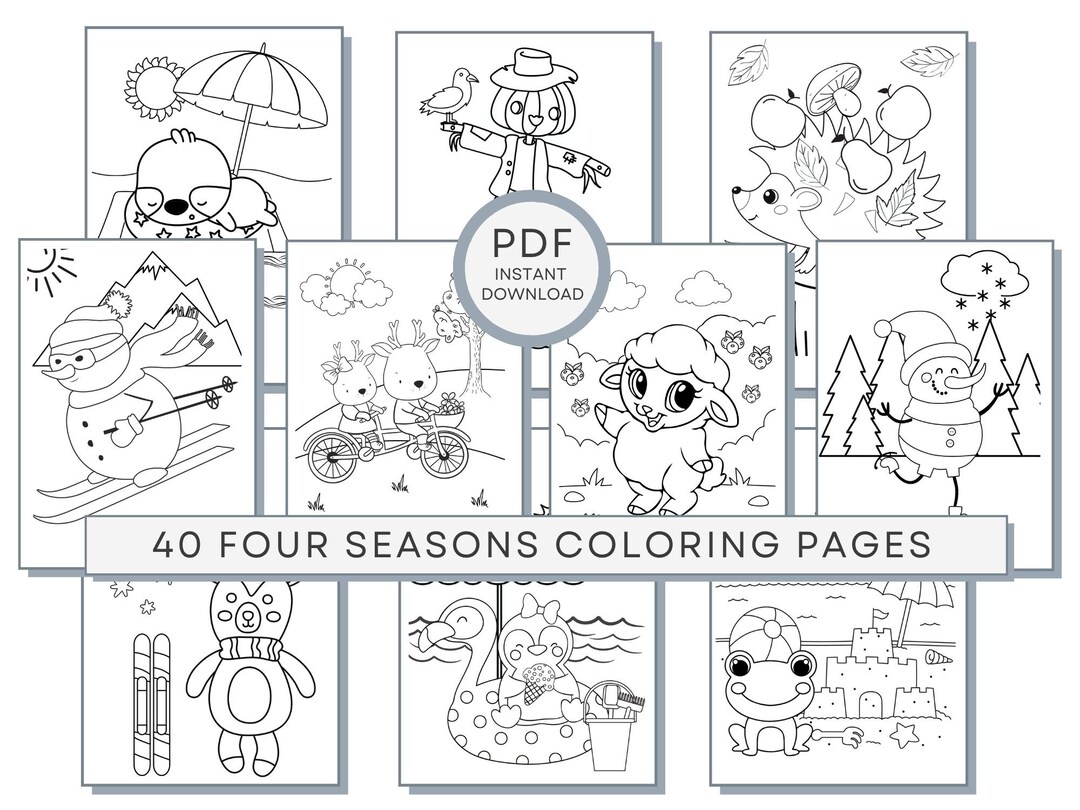 Seasons Coloring Pages, Summer Coloring Pages, Spring Coloring Pages ...