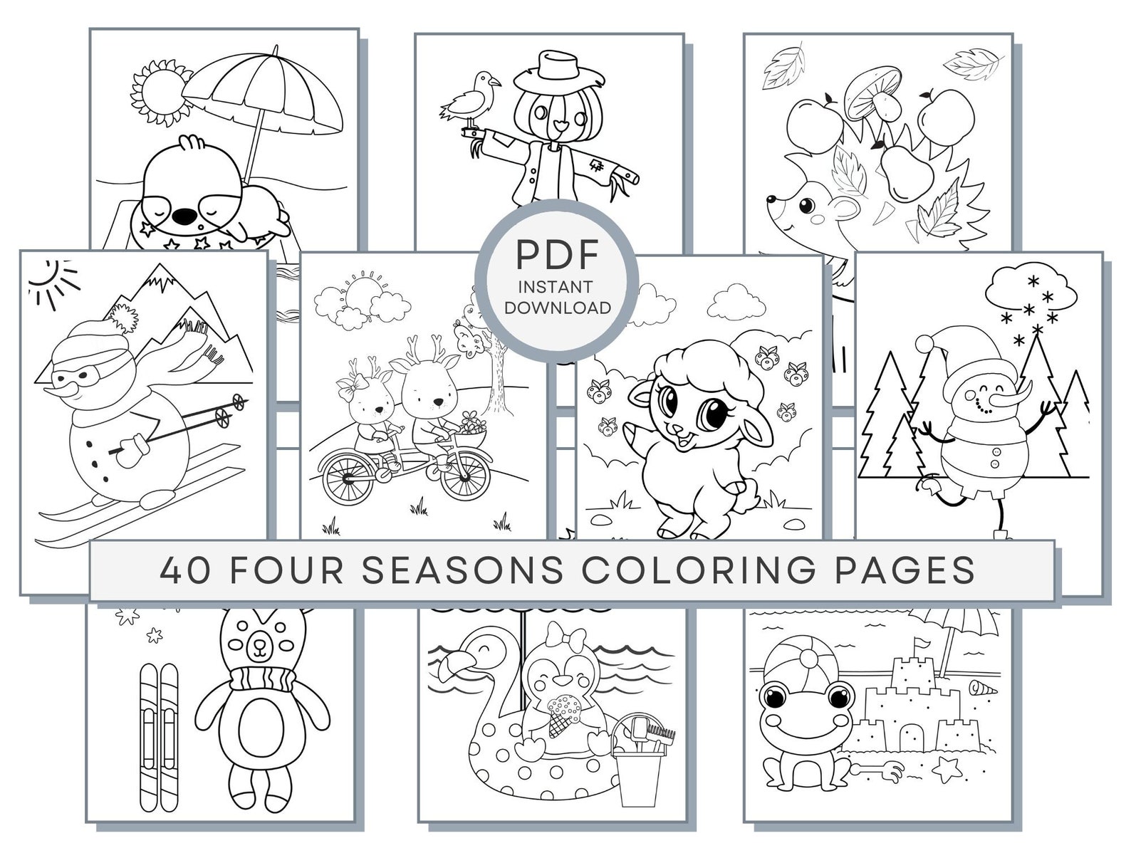 Seasons Coloring Pages, Summer Coloring Pages, Spring Coloring Pages ...