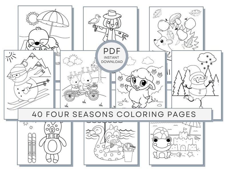 Seasons Coloring Pages, Summer Coloring Pages, Spring Coloring Pages ...