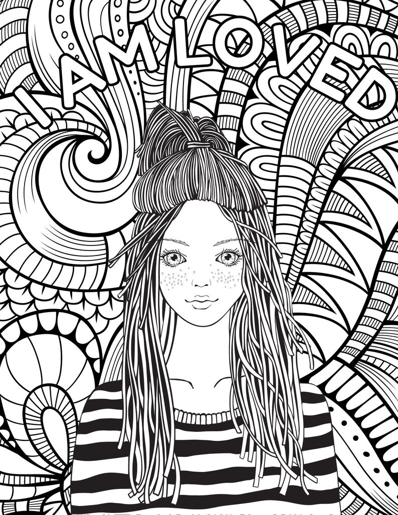 Teens Self Care Coloring Pages, Teens Inspirational Quotes Coloring ...