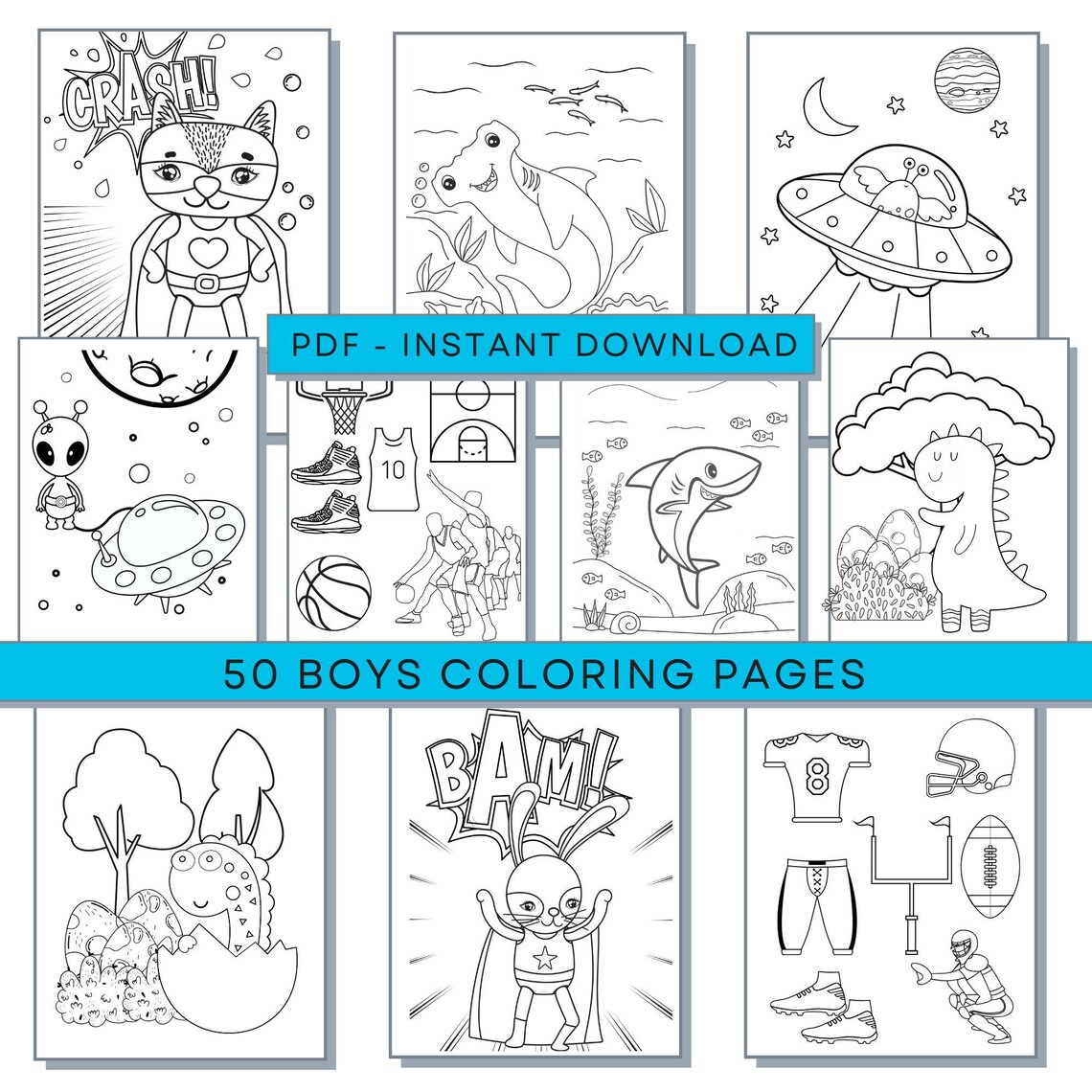 50 Boys Coloring Pages, Coloring for Boys, Printables Pages for Boys ...