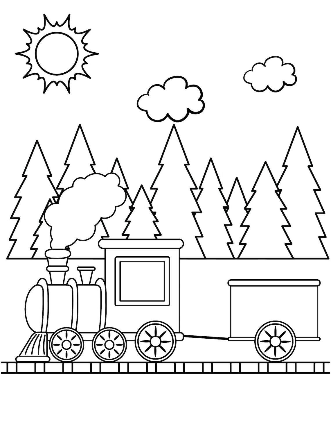 Trains Coloring Pages, Boys Coloring, Trains PDF, Trains Printables ...