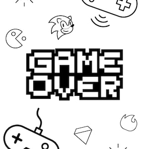 Gaming Coloring Pages, Gaming PDF, Gaming Printables, Gamer Coloring ...