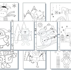 Christmas Coloring Pages: PDF Coloring Christmas Printables, Winter ...