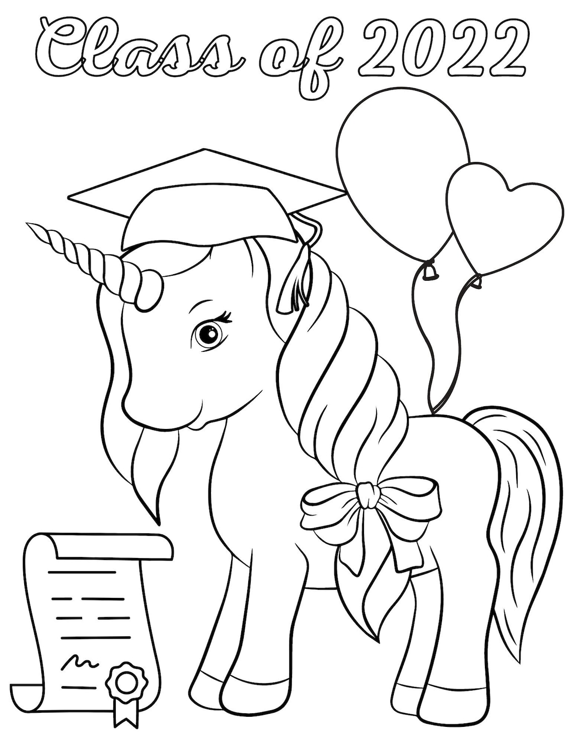 Graduation Coloring Pages Graduation PDF Graduation | Etsy