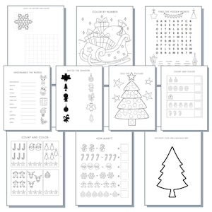 Christmas Worksheets, Christmas Activity Pages, Christmas Kindergarten ...