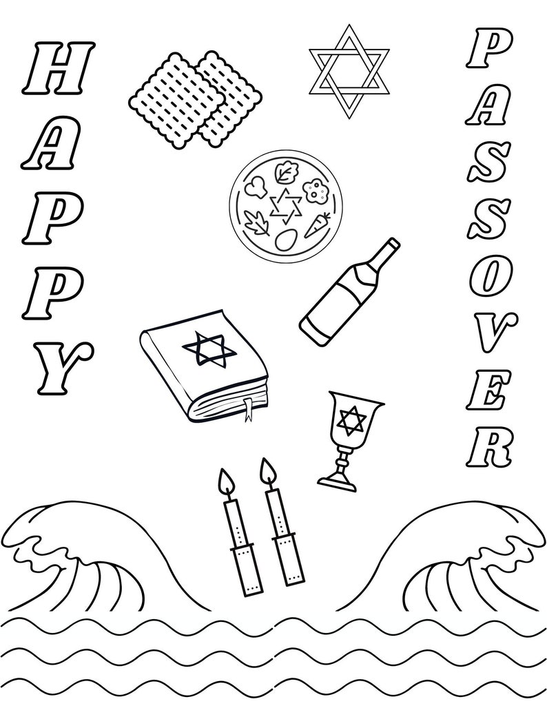 Passover Coloring Pages, Passover Printables, Jewish Coloring Pages ...