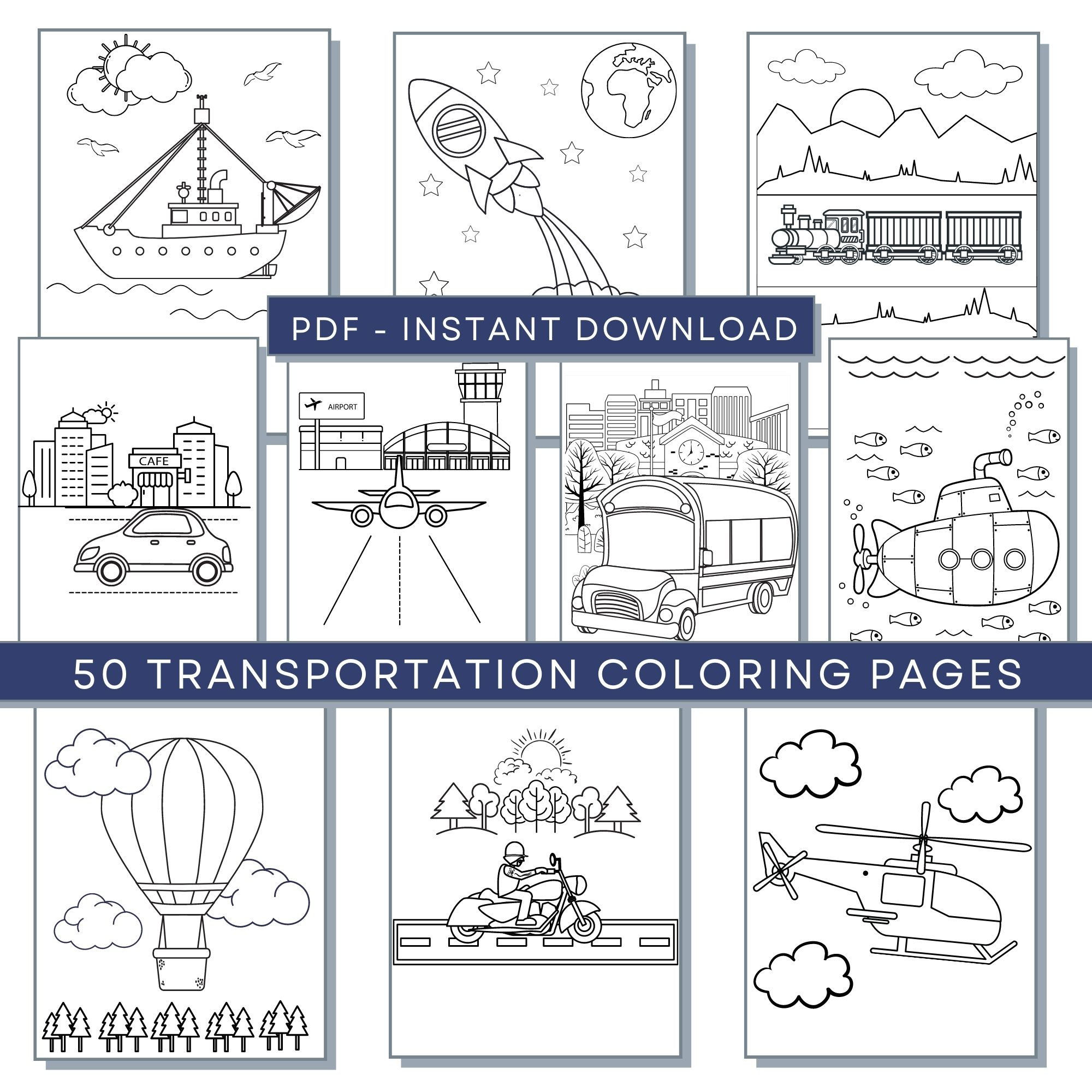 Air Transportation Coloring Pages
