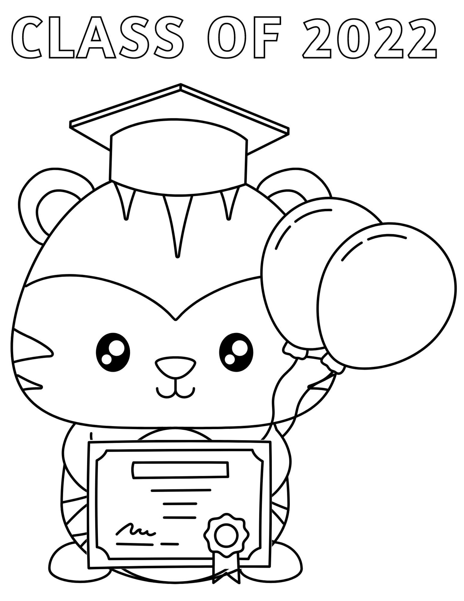 Graduation Coloring Pages Graduation PDF Graduation | Etsy