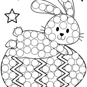 Easter Dot Marker Coloring Pages, Do a Dot Easter Painting, Easter PDF ...
