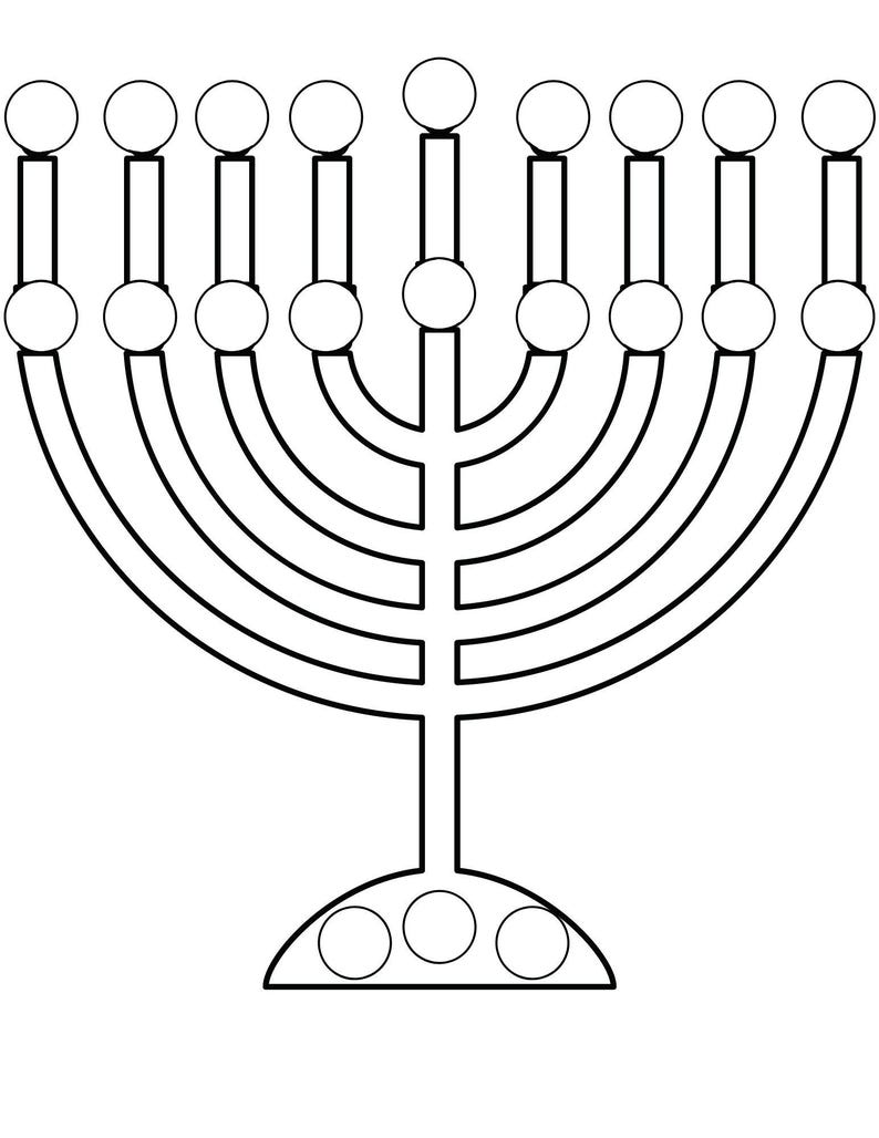 Hanukkah Dot Marker Coloring Pages, Hanukkah Do a Dot, Jewish Coloring ...