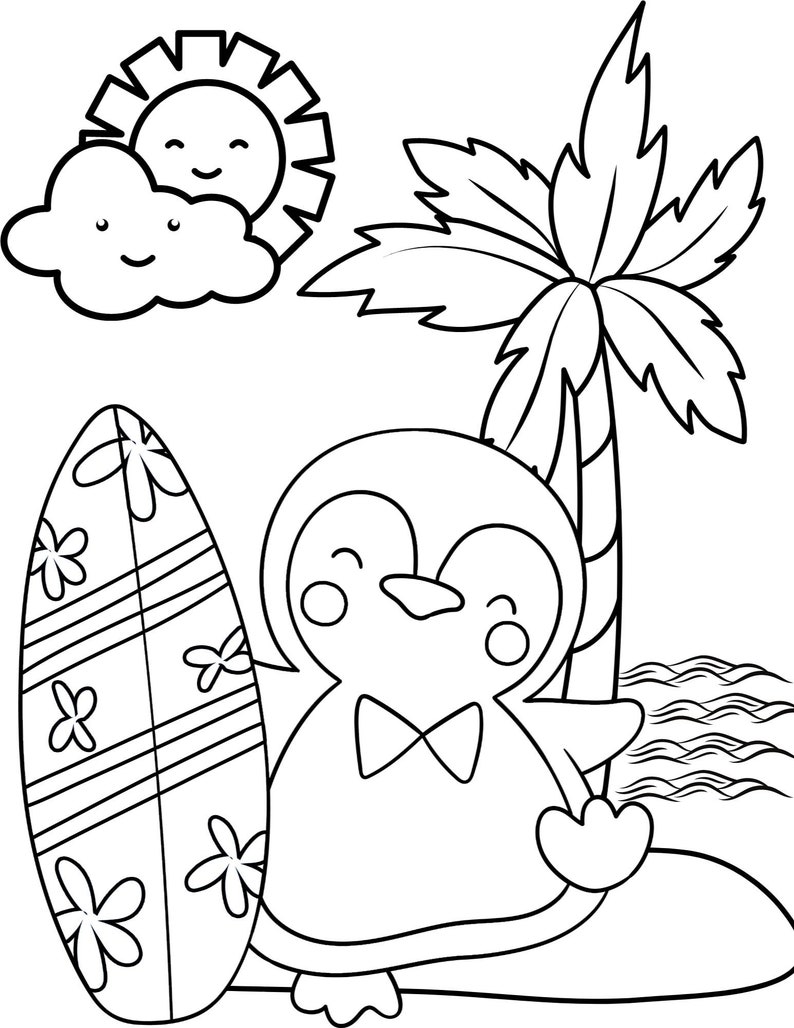 Summer Coloring Pages Summer PDF Coloring Summer Printables - Etsy