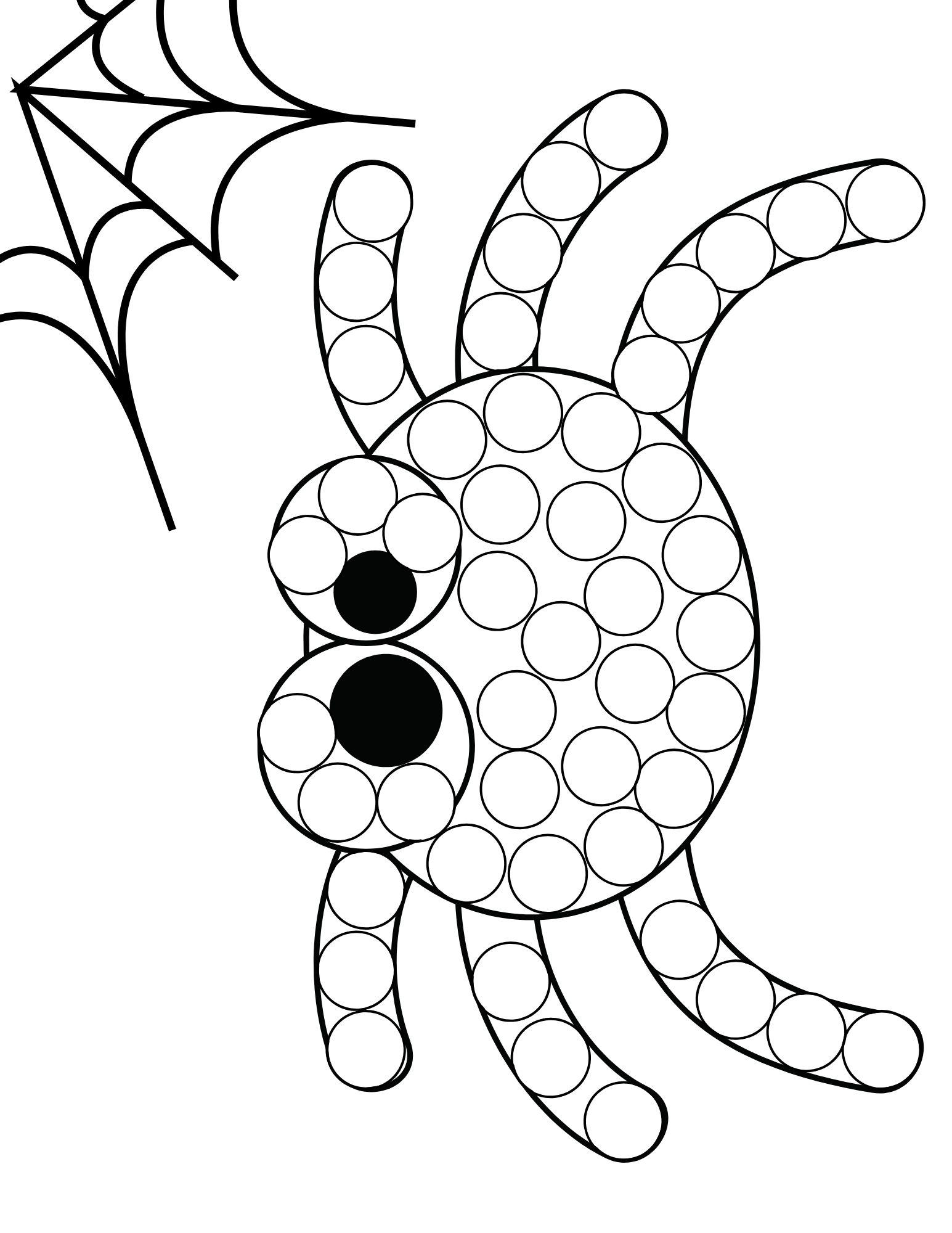 Halloween Dot Marker Coloring Pages, Halloween Dot Marker, Halloween Do ...