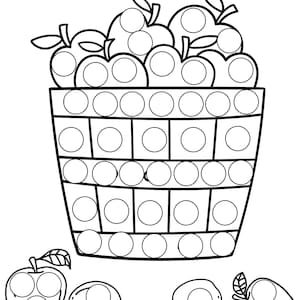 Fall Dot Marker Coloring Pages, Fall Printable, Fall Dot Coloring, Fall ...