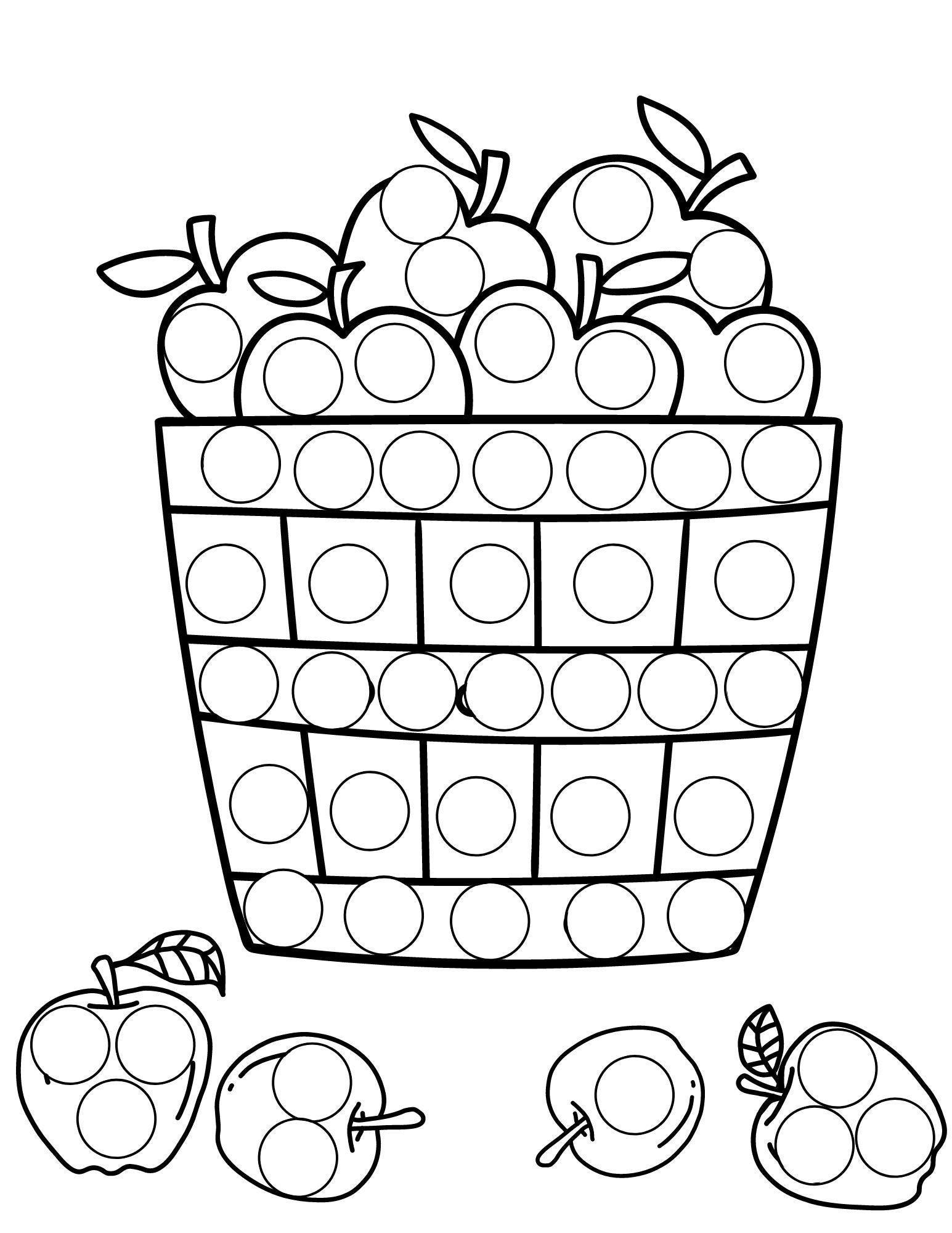 Fall Dot Marker Coloring Pages, Fall Printable, Fall Dot Coloring, Fall ...