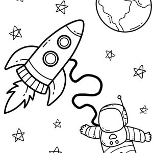 Space Coloring Pages, Space PDF, Space Printables, Space Coloring Pages ...
