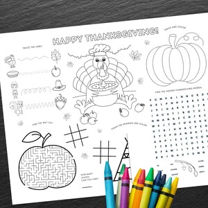 Thanksgiving Placemat, Thanksgiving Coloring Pages, Thanksgiving ...