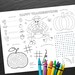 Thanksgiving Placemat, Thanksgiving Coloring Pages, Thanksgiving ...