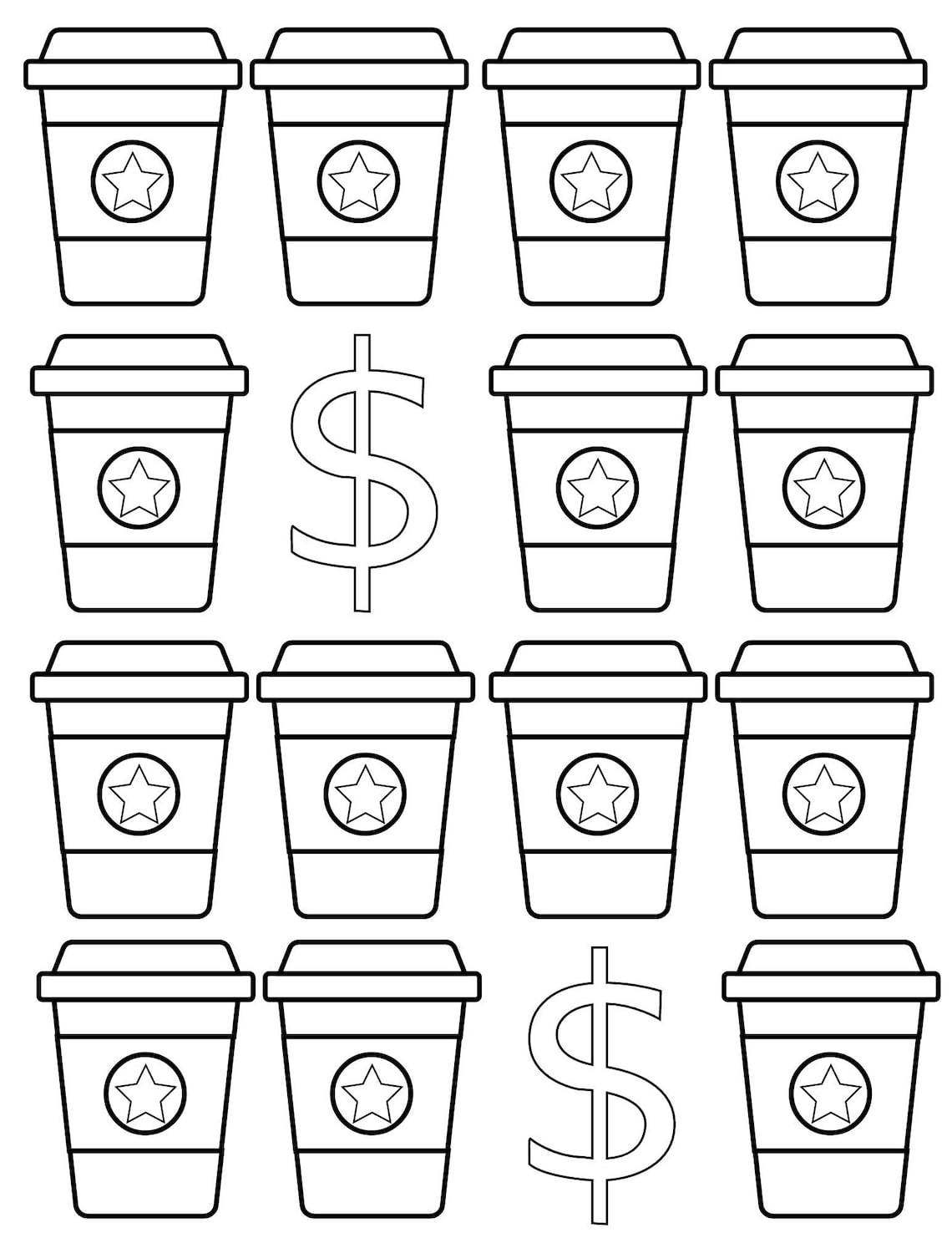 Preppy Coloring Pages, Teens Coloring Pages, Preppy Aesthetic Coloring ...