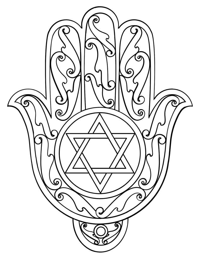 Hanukkah Coloring Pages for Kids, Hanukkah Printables, Jewish Coloring ...