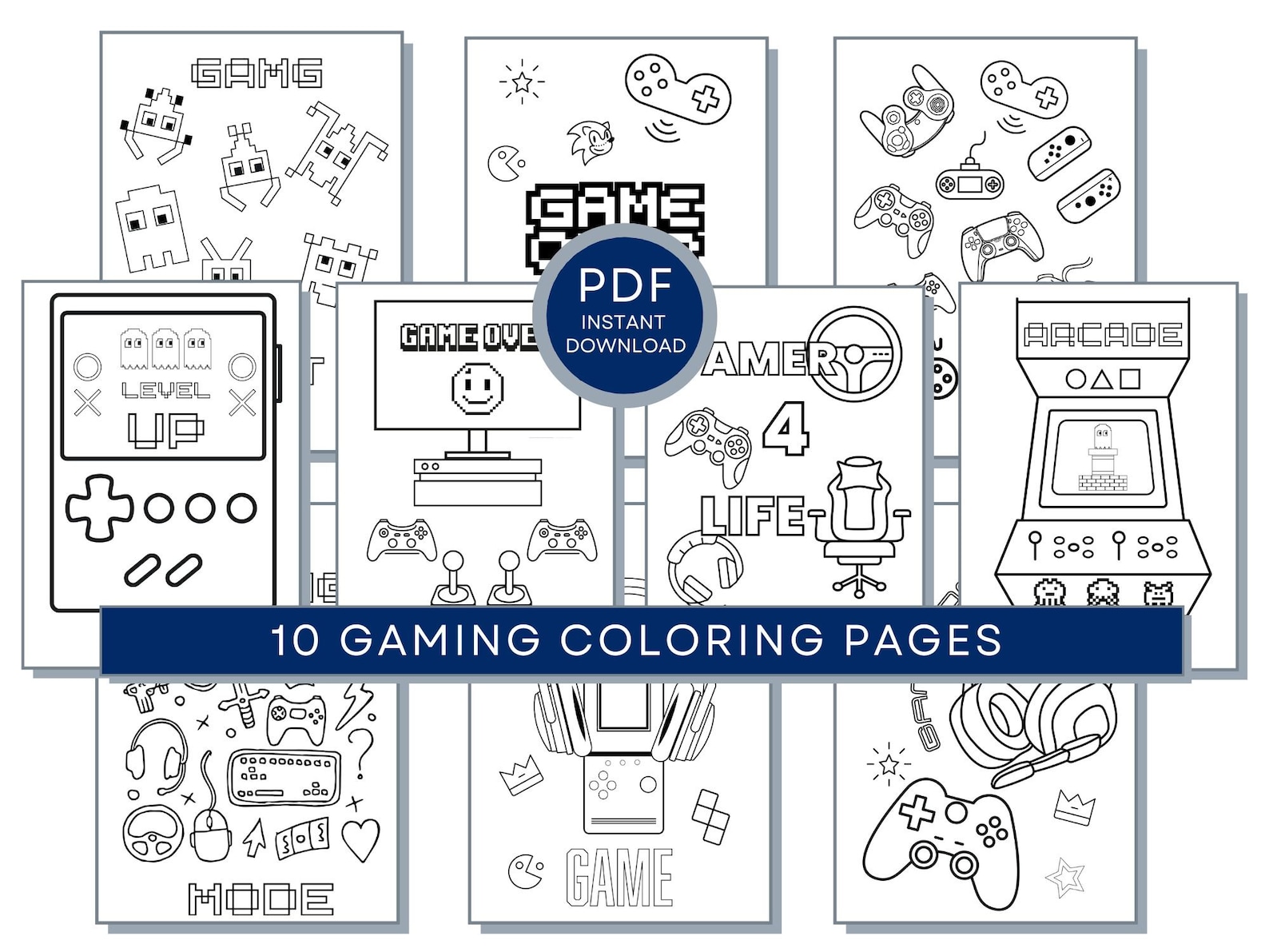 Gaming Coloring Pages, Gaming PDF, Gaming Printables, Gamer Coloring ...