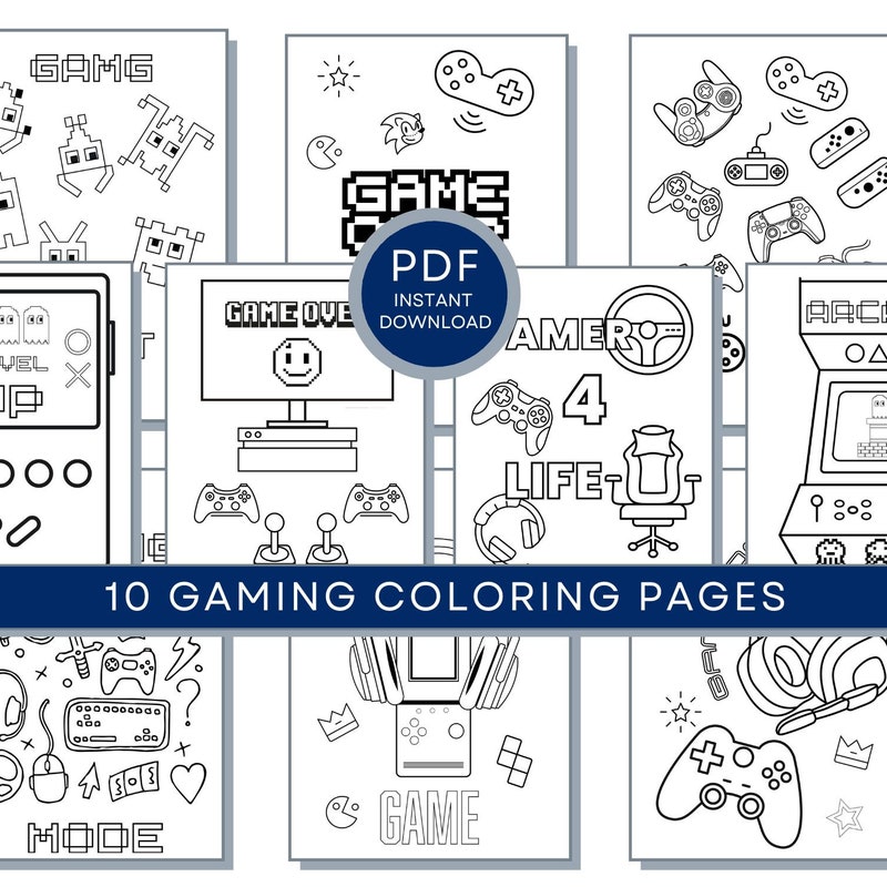 Video Game Coloring Activity Sheet - Etsy