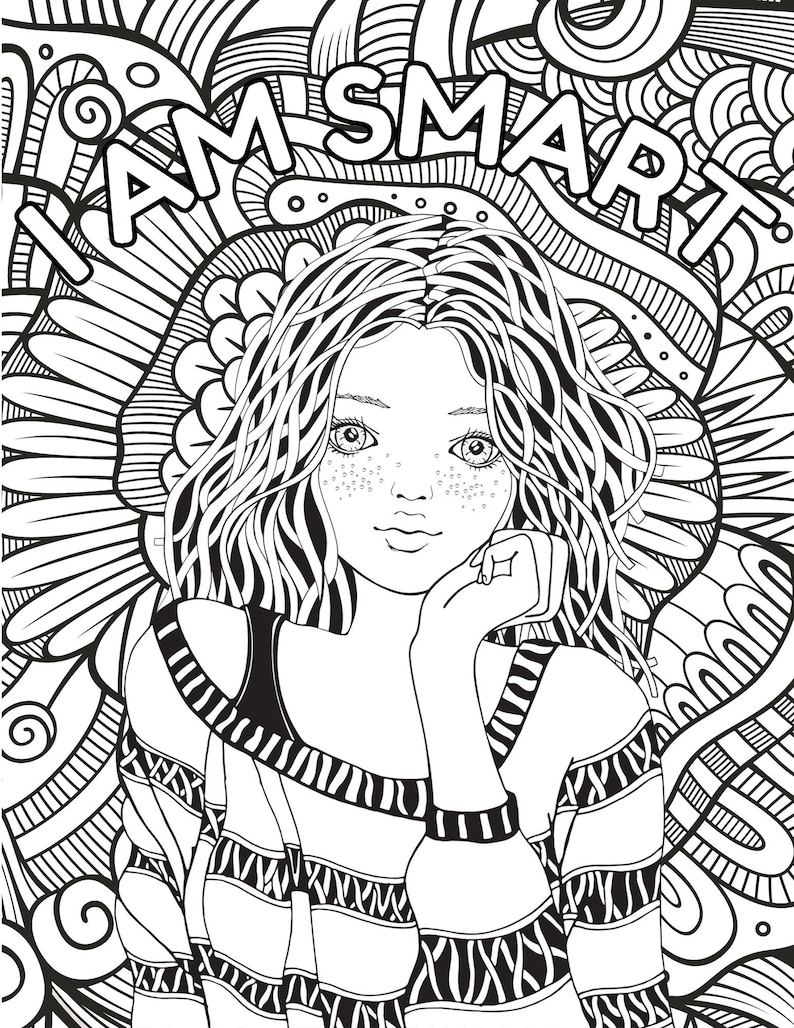 Teens Self Care Coloring Pages, Teens Inspirational Quotes Coloring ...
