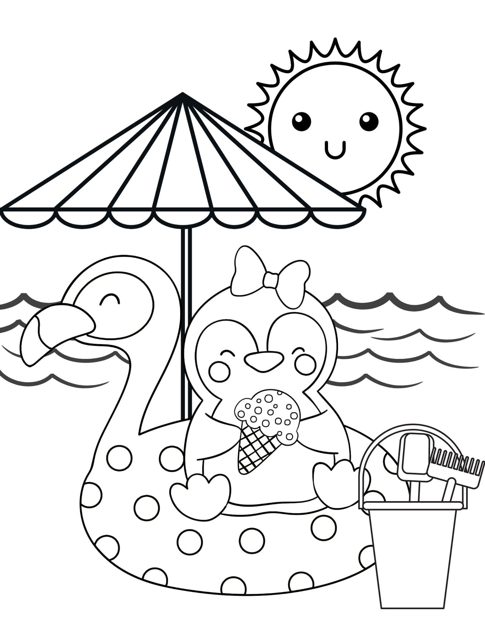 40 Summer Coloring Pages, Summer PDF Coloring, Summer Printables, Beach ...