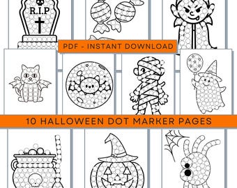 Halloween Dot Marker Printable Halloween Kids Activity Simple ...