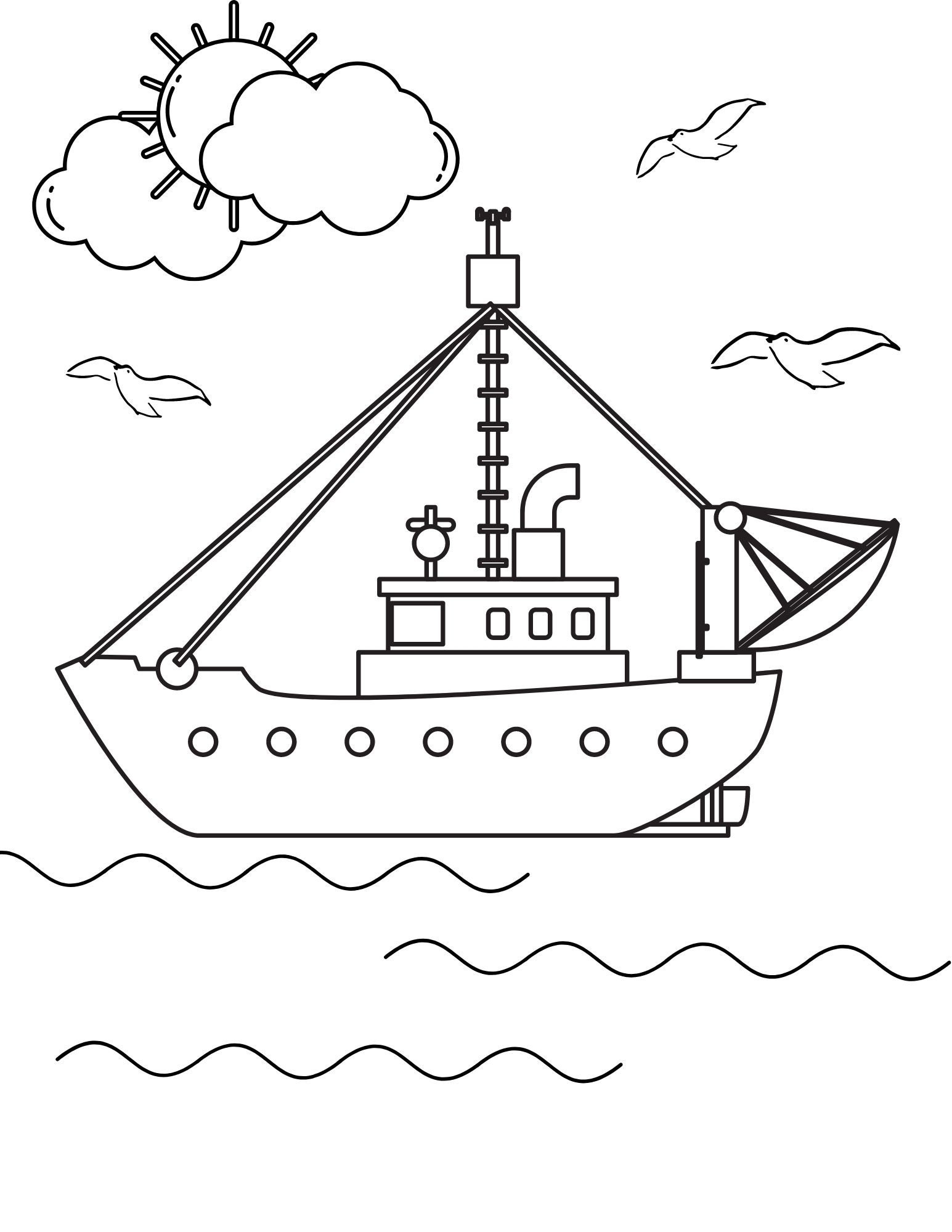 Water Transportation Coloring Pages