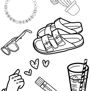 VSCO Girl Coloring Pages, Teens Coloring Pages, VSCO Aesthetic Coloring ...