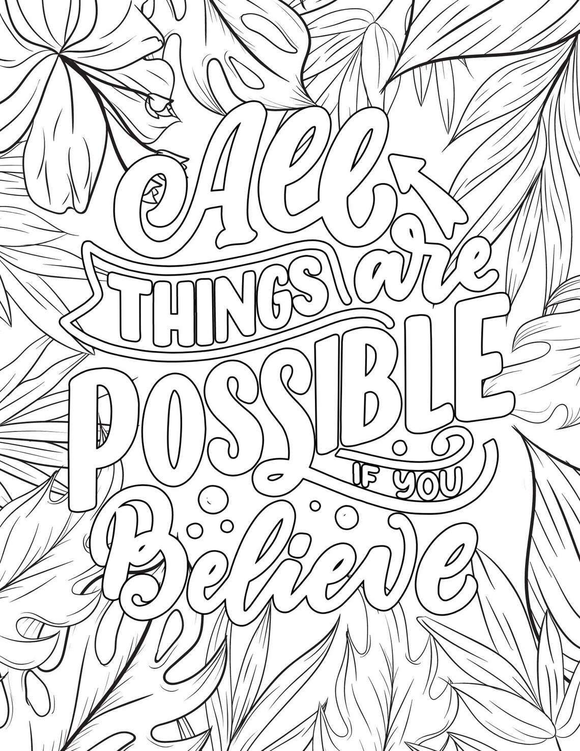 Inspirational Quotes Coloring Pages, Inspirational Quotes PDF ...