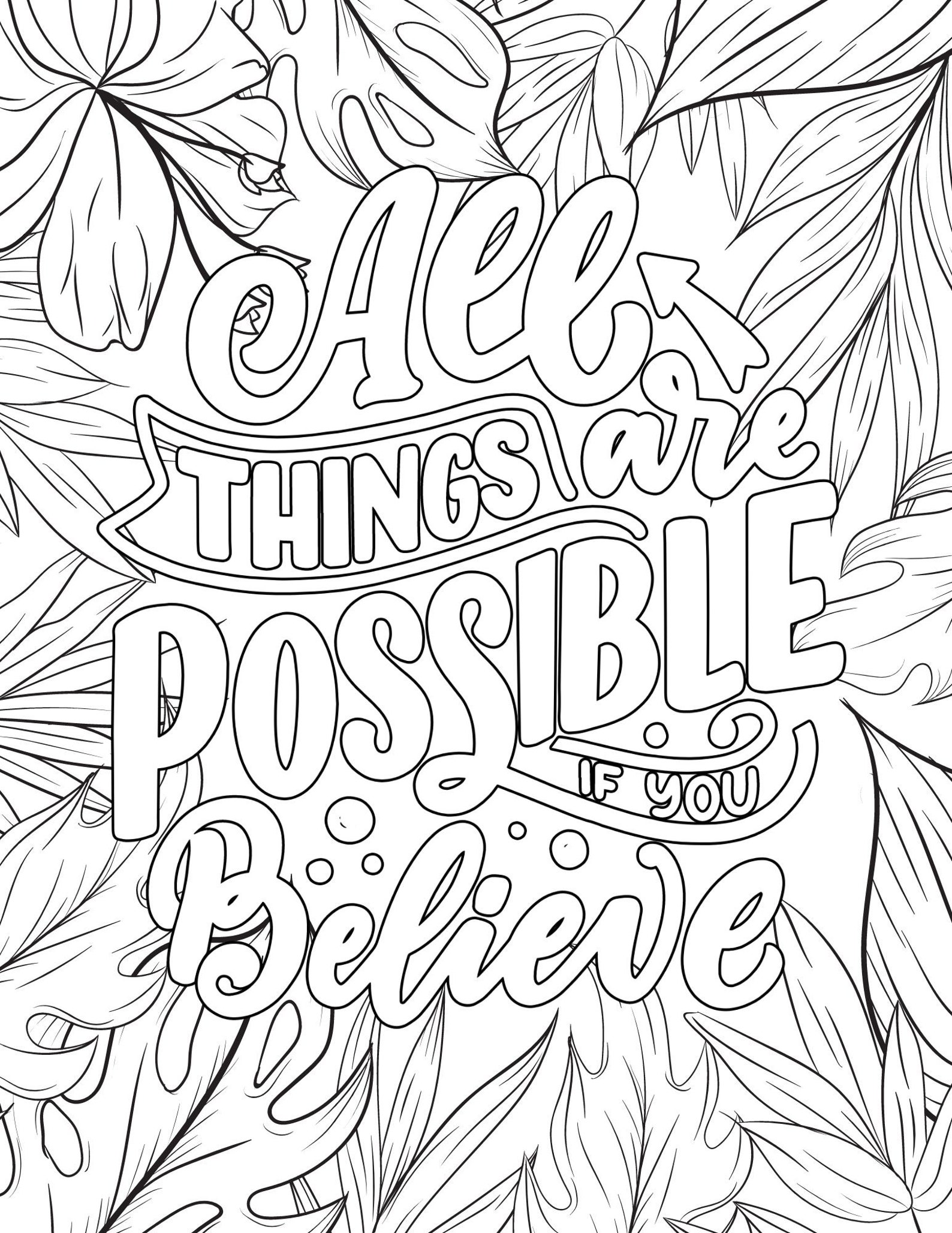 Inspirational Quotes Coloring Pages, Inspirational Quotes PDF ...